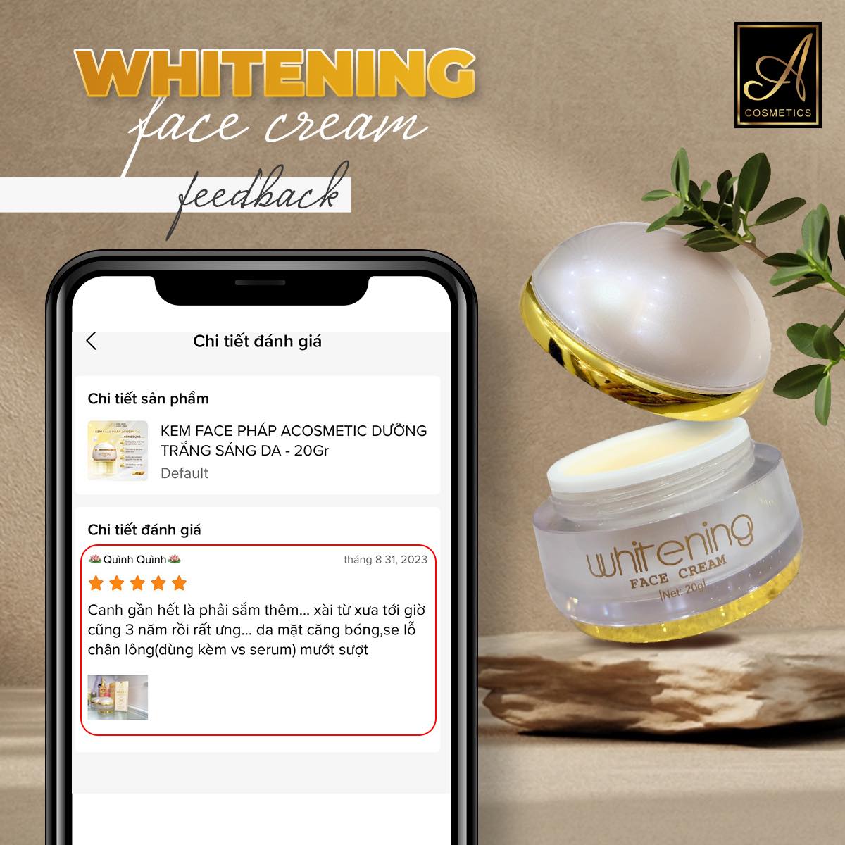 Kem Face Pháp A Cosmetics – Dưỡng Da, Mờ Thâm Nám - Organify