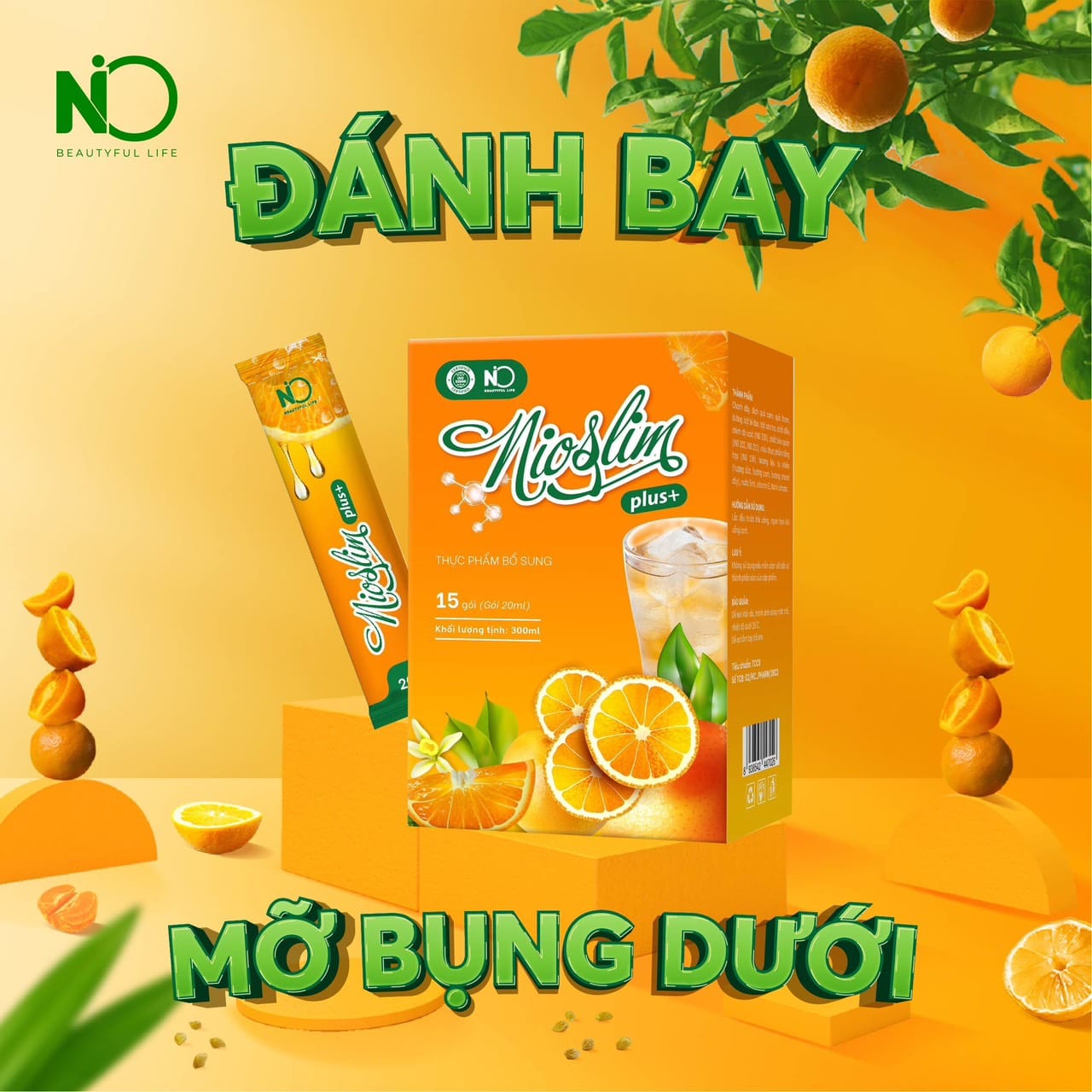 Siro Nio Slim Plus+ - Siro Giảm Cân Hương Cam - Organify